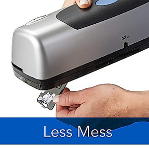 Swingline Electric 3 Hole Punch, Desktop Hole Puncher 3 Ring, Home Office Supplies, Portable Desk Accessories, 15 Sheet Paper Capacity, Office Paper Punch, Silver and Black (74515)