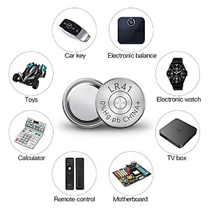 Yogamiler 40-Pack LR41 AG3 392 192 SR41 384 736 L736F Battery 1.5V Button Cell Batteries