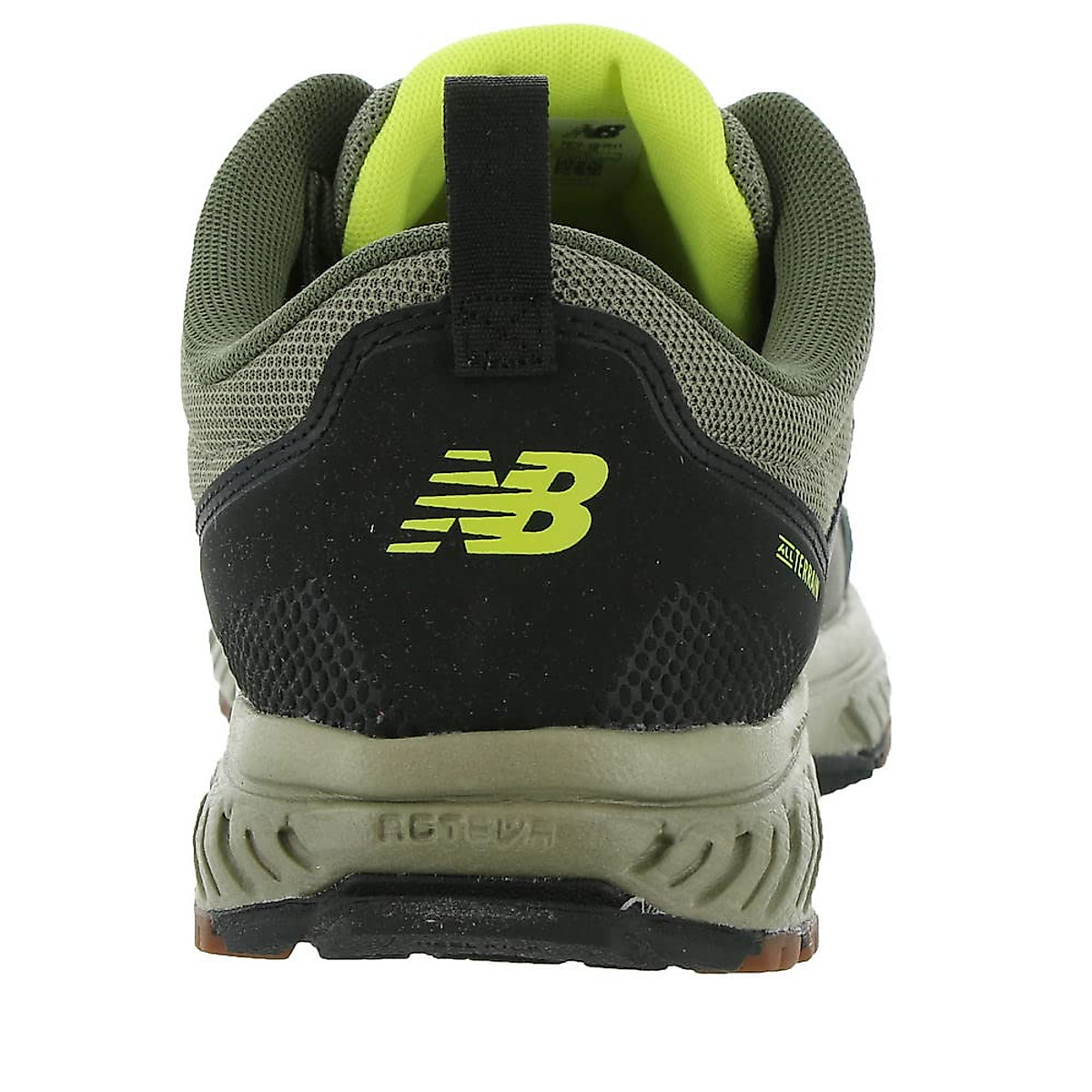 New Balance Men's 510 V5 Trail Running Shoe, Camo Green/Black/Yellow, 13
