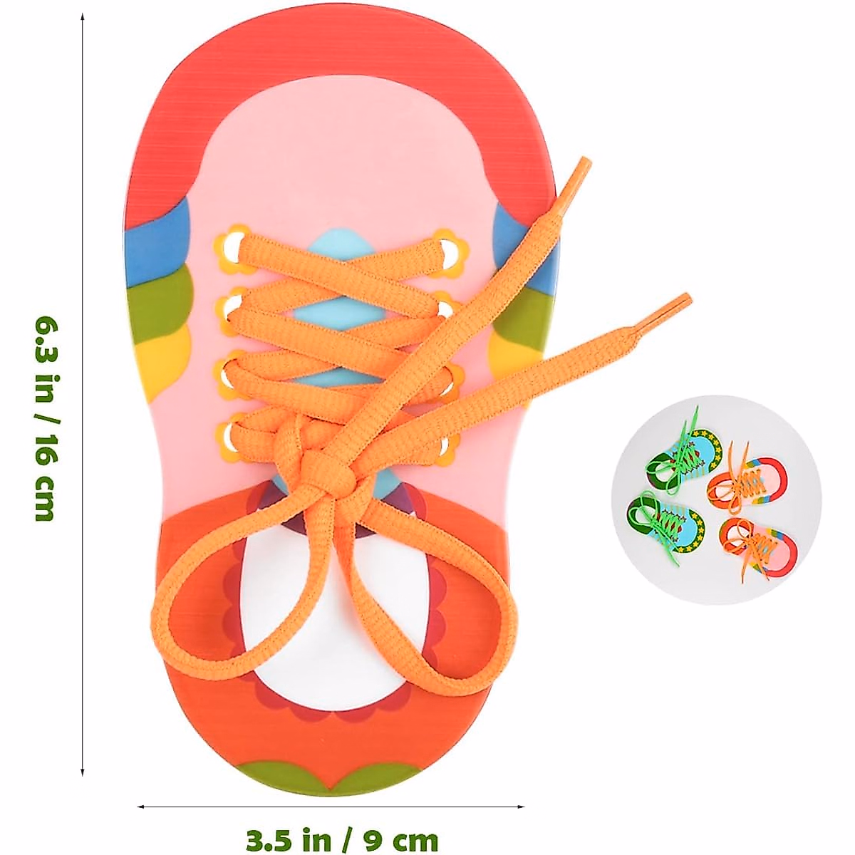 NUOBESTY Shoelace Threading Teaching Toys Learn to Tie Shoelaces Toys Early Educational Toys for Kids Toddlers