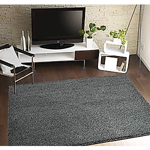 Garland Rug Skyline Shag 9 Ft. x 12 Ft. Area Rug Cinder Gray