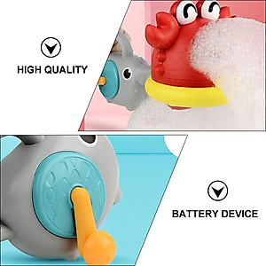 NUOBESTY 2pcs Bubble Bathtub Toys Crab Bubble Maker Shower Bath Time Toddler Bubble Blower Toy Infant Children Happy Tub Time