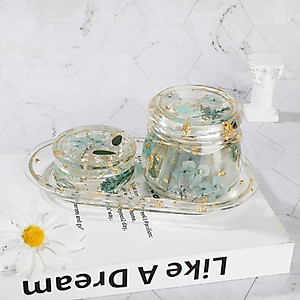 3-Piece Silicone Molds for Epoxy Resin - Rolling Tray Mold for Resin, Resin Pudding Jar Mold with Lid, Grinder Molds for Resin Casting, DIY Epoxy Resin Molds Kit for Storage and Decoration