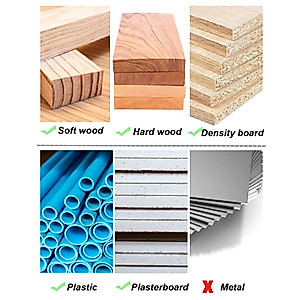 BINOTA Wood Hole Saw Set 16PC for PVC, Plastic, Gypsum Board, Composite Board and Density Board, Kit 19-127mm