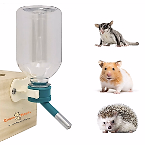Choco Nose Patented Mini No-Drip Water Bottle/Feeder for Hamsters/Hedgehogs/Gliders/Rats/Mice/Other Small Pets and Animals - for Cages, Crates or Wall Mount. 10.2oz. Nozzle 10mm, Green (C125)
