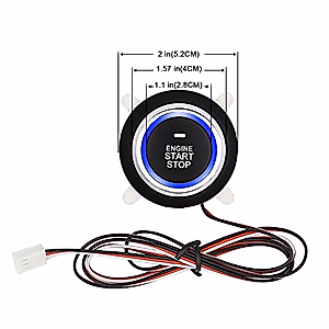 3T6B Passive Keyless Entry Car Alarm System PKE Engine Starter Push Button Vehicles Start/Stop Kit Safe Lock with 2 Smart Key (Upgrade)