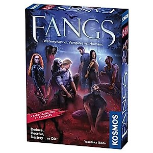 Fangs | Thames & Kosmos | Party Game | Vampires v. Werewolves v. Humans | Social Deduction | Role-Playing | 5 to 8 Players | Ages 10 and up