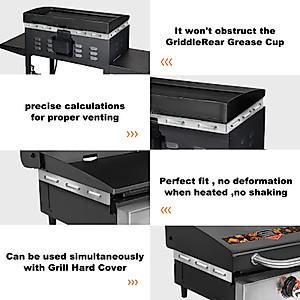 Wind Guard for Blackstone 22 Inch Griddle Stainless Steel Magnetic Wind Screen，Flat Top Grill Accessories，Compatible with Rear Grease Cup, Hood and Side Shelf