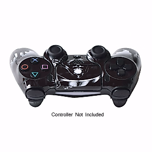 GameXcel Skins Compatible with PS4 Controller - Stickers Compatible with Playstation Dualshock 4 - Decals Cover Skin Accessories Compatible with PS4 Slim Controllers - Reaper Black