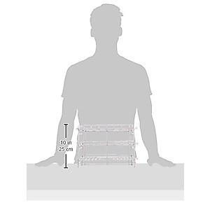 Atlantic Gravity-Fed Compact Single Canrack - Kitchen Organizer, Durable Steel Construction, Size Fits Most Pantries, PN1002 in White