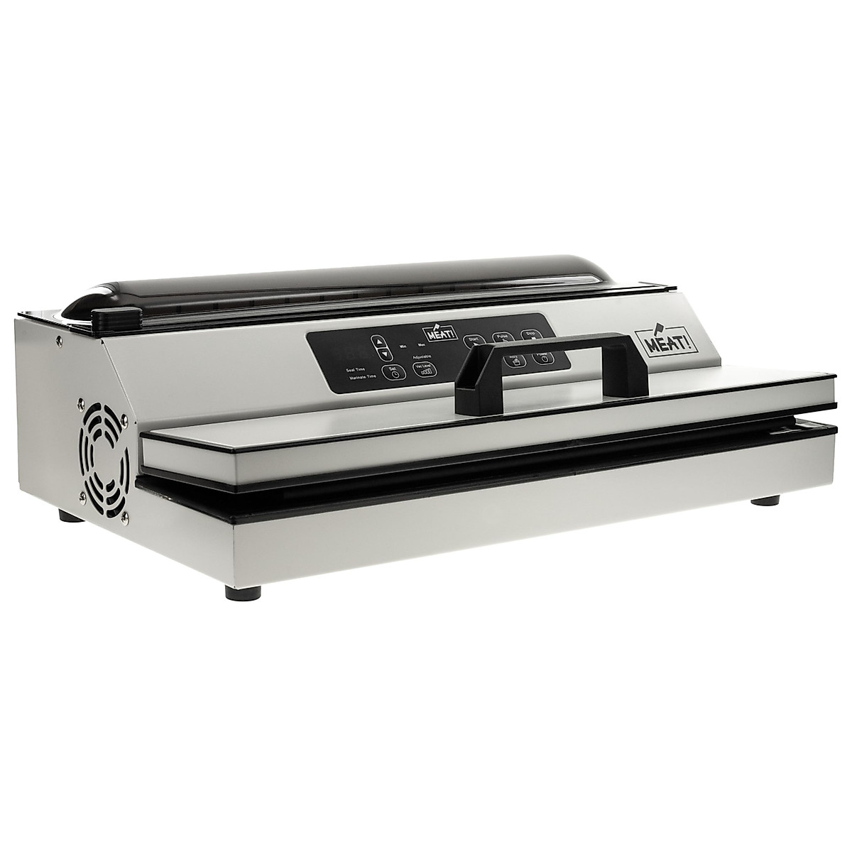 MEAT! 16 Inch External Vacuum Sealer with a 16 Inch Sealing Strip, Bag Roll Storage, Bag Cutter, and LCD Display for Preserving Meat and Vegetables