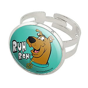 GRAPHICS & MORE Scooby-Doo Ruh Roh Silver Plated Adjustable Novelty Ring