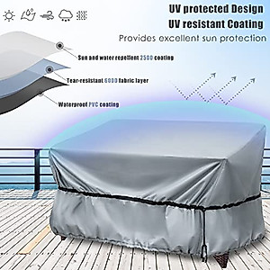Octbird Patio Furniture Cover Set, 4Pcs Outdoor Furniture Cover Waterproof, Outdoor Couch Table Chairs Loveseat Sofa Covers Rectangle, 600D Heavy Duty Waterproof Oxford Fabric For Outdoor Setting