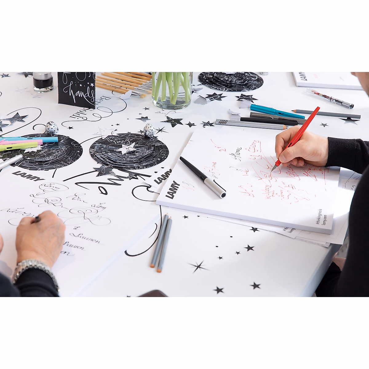 Lamy joy AL - calligraphy fountain pen with ergonomic grip & polished steel nib in line width 1.5 mm - Calligraphy Fountain Pen with ribbon nib - incl. ink cartridge T 10 blue