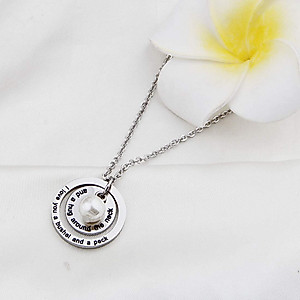 I Love You a Bushel and a Peck Necklace Gift for Mom Grandma (Silver)