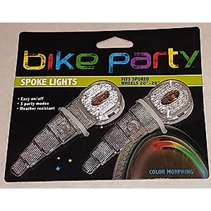 Bike Party Multicolor Spoke Light Set, Clear