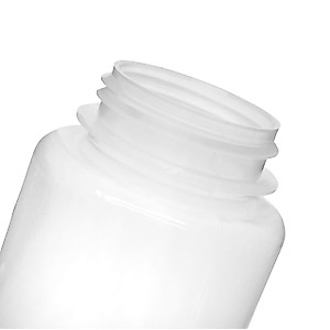 EISCO 12PK Reagent Bottles, 1000ml - Wide Mouth with Screw Cap - Polypropylene - Translucent Labs
