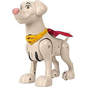 Fisher-Price DC League of Super-Pets Krypto Toy, 14 inches long, Authentic Movie Figure with Sounds Phrases & Motorized Motion, Rev & Rescue, for 3 years and up