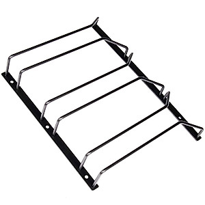 Dianoo 24CM Wine Glass Rack Under Cabinet Black, Stemware Rack, Wire Hanging Rack, Wine Glass Holder With Screws, 3 Rows