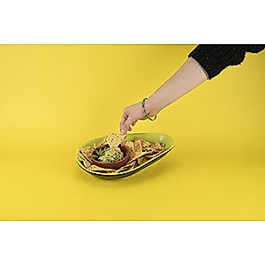 TrueZoo Avocado Chip & Dip Bowl, Guacamole Serving Tray, Appetizer Platter, Party Dish