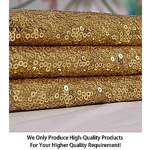 12 Feet 4 Yards Sequin Fabric, by The Yard, Sequin Fabric, Tablecloth, Linen, Sequin Tablecloth, Table Runner (Gold)