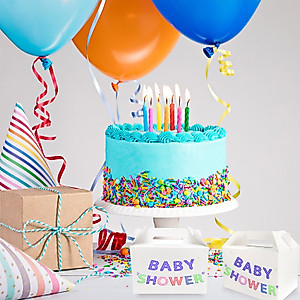 Unarty Large Gable Boxes, 30 Pcs 9 x 6 x 6 Inch White Cardboard Treat Boxes for Gift, Party Favor Boxes for Wedding, Baby Shower, Birthday and Other Events