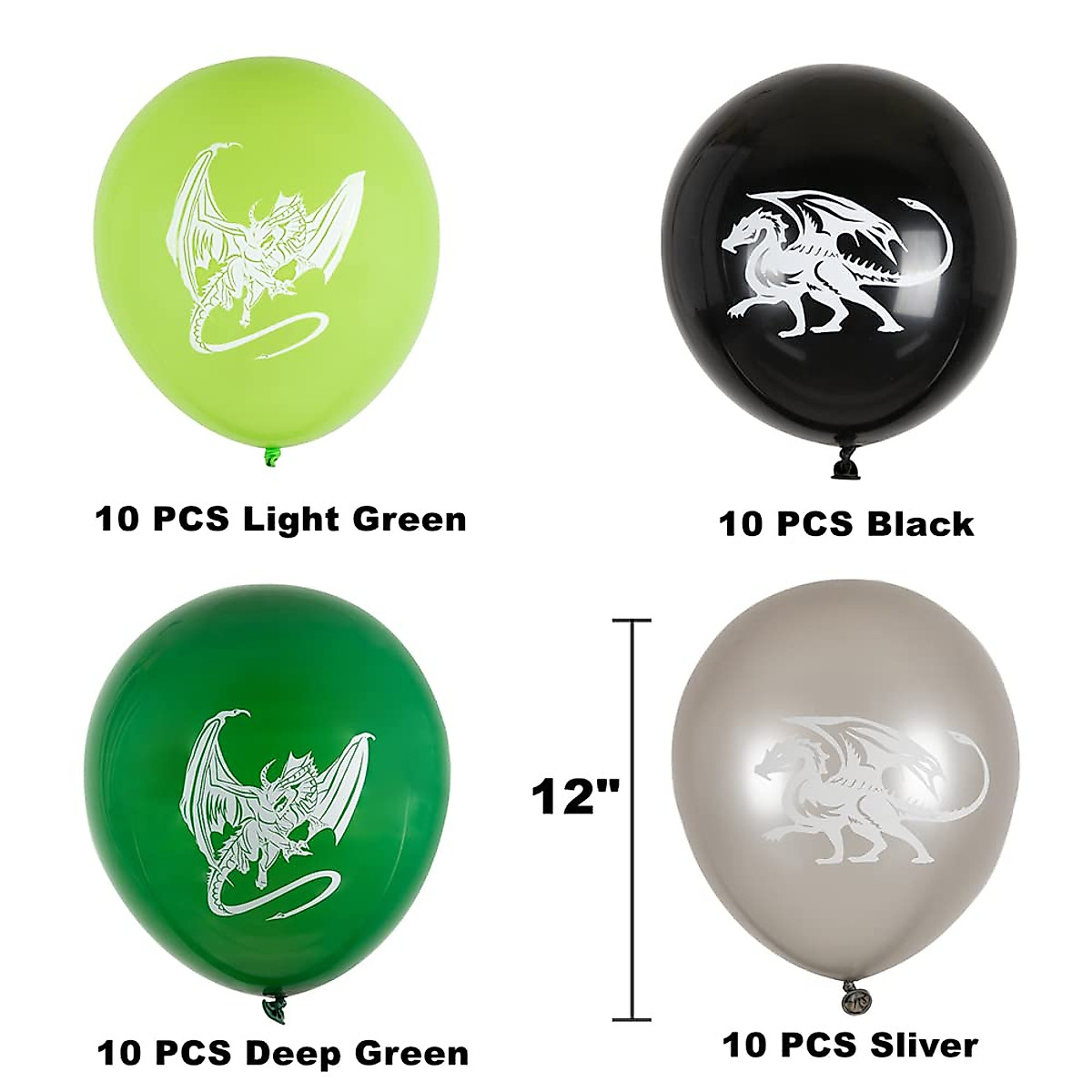 Dragon Birthday Party Decorations Dungeons and Dragons Theme Fantasy Party Supplies Including Dragon Cake Decoration and Toppers, Dragon Balloon Garland and Birthday Banner