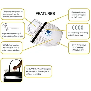 SurfShelf Desk for Treadmill, Bike, and Elliptical: Laptop and Tablet Holder