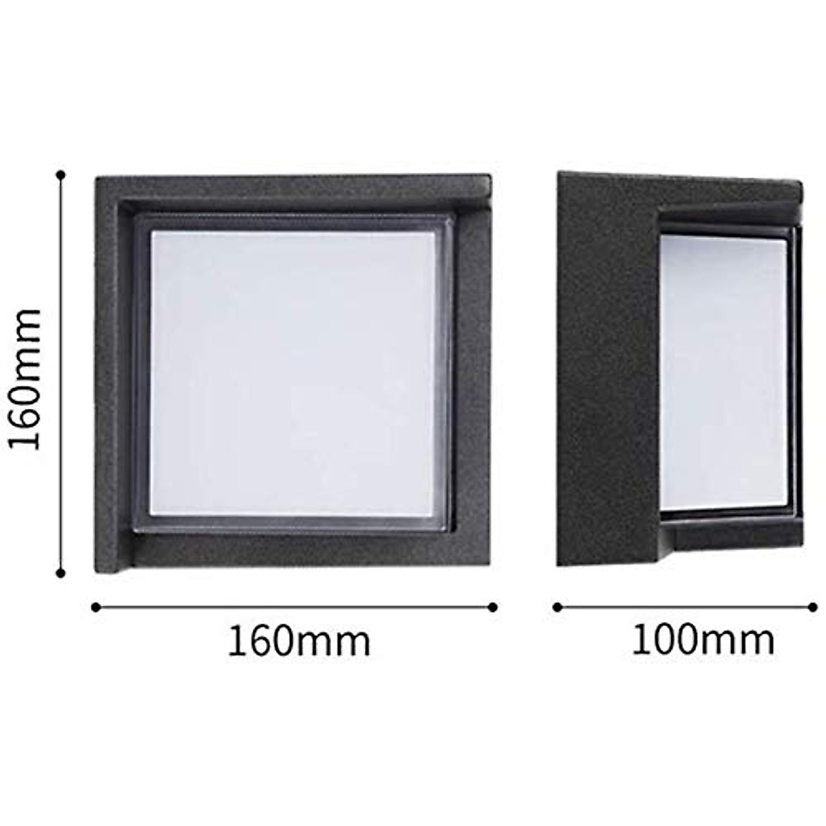 Wall Light Wall Lighting Outdoor Wall Lamp Led Lamp Aisle Waterproof Balcony Terrace Modern Home Garden Wall Lamp 16 16 (cm)