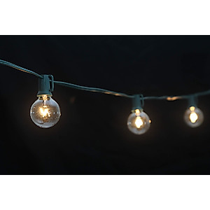 Sival Clear Globe String Lights Set of 25 G40 Bulbs, Perfect for Patio, Gardens, Gazebos, Weddings, Indoor/Outdoor, Christmas lights
