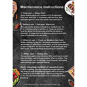 AUDANNE Nonstick Frying Pan with Lid, 12 inch Non Stick Large Stainless Steel Skillet with Handle - Oven Safe Non-stick Teflon Coating Induction Cooking Fry Pans, Black 12"