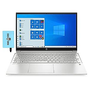 HP Pavilion 15t-eg Business Laptop 15.6" Touch FHD 60Hz IPS Display (Intel i7-1255U 10-Core, 64GB RAM, 512GB PCIe SSD, Intel Iris Xe, WiFi, Fingerprint, Backlit KYB, B T 5.2, Win 11 Pro) w/Hub