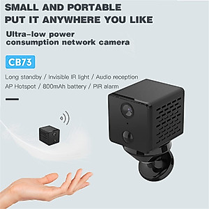 1080P Mini Camera Camera IP Camera Rechargeable Battery Camera Video Security Surveilllance Camera (Size : 64G) ()