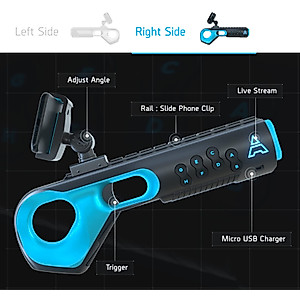 Arkade Motion Blaster Virtual Reality Gaming Gun Controller with Bluetooth Connectivity and Built in Haptics (PC, Android, IOS)