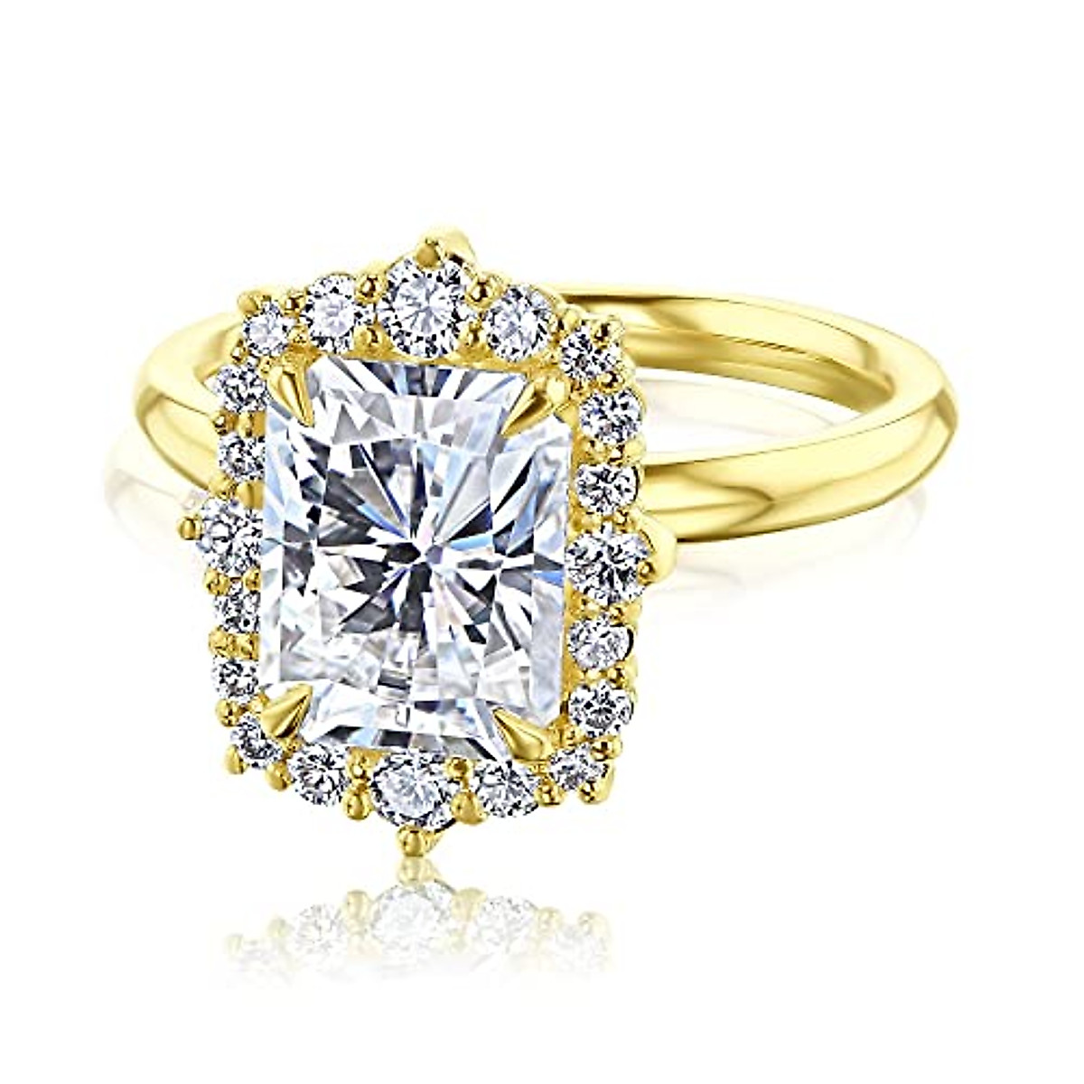 3.1 ct tw Kobelli Moissanite Raina Engagement Ring - yellow-gold / 6.0 / G-H