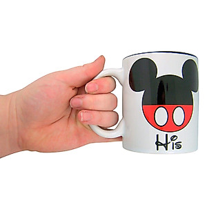 Needzo His and Hers Mickey and Minnie Couples Coffee Mug Cup, Set of 2