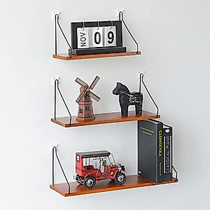 ZoTuoART Nordic Wooden Wall Shelf Storage Racks Shelves Drawers Partition Living Room Simplified Stacks Wall Hanging Pure Wood Floating Shelves Pink 16inch(40cm)-M