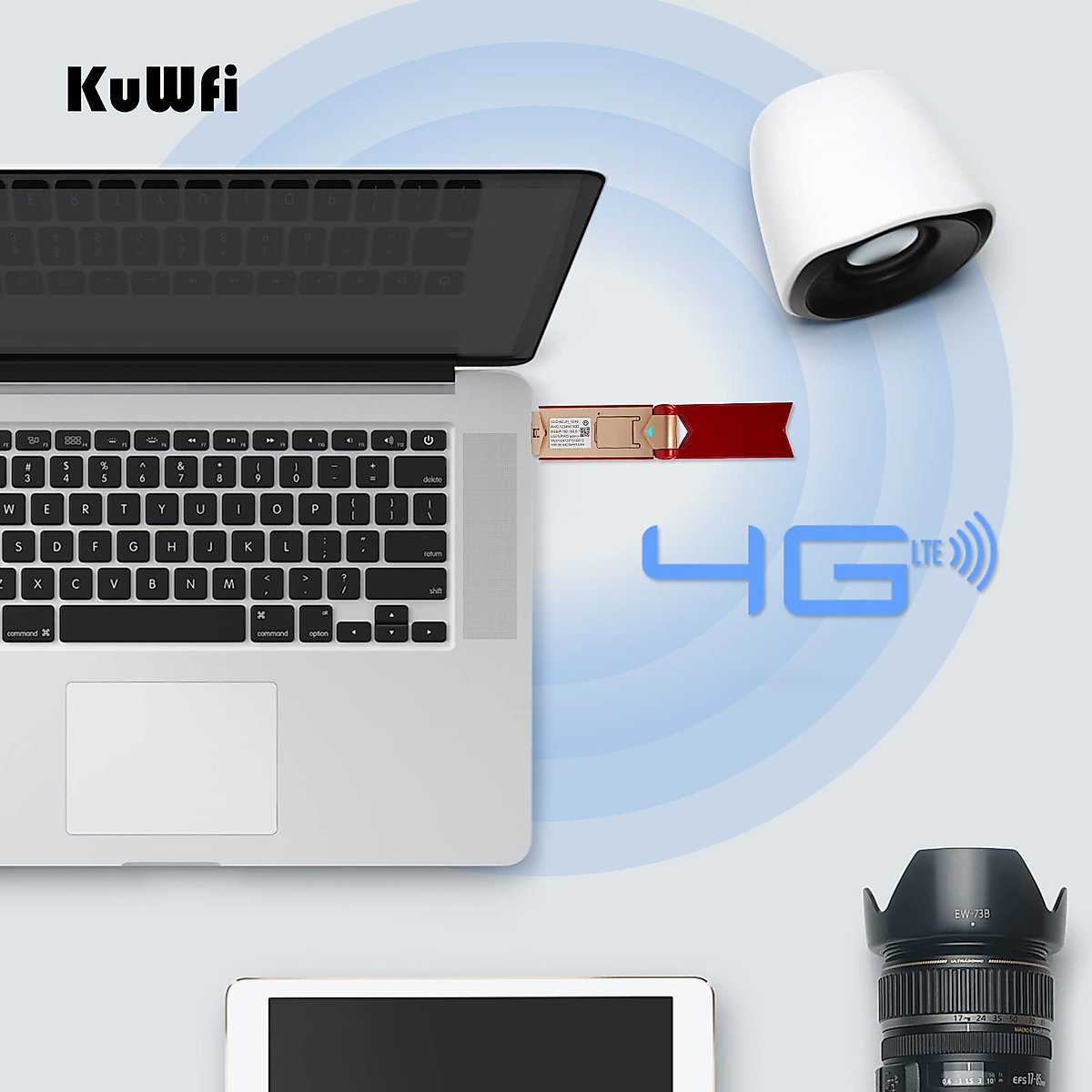 4G LTE USB Modem Dongle Router with WiFi Hotspot, 4G Modem Wireless WiFi Hotspot Router with SIM Card Slot Unlocked Portable for AT&T/T-Mobile in USA/CA/MX