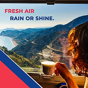 MAXXAIR Maxxfan Deluxe Vent, Fan and Vent Cover All in One - Powerful 10-Speed Reversible Fan with Thermostat, Built-in Rain Cover, Remote Control, Intake & Exhaust Fan, Smoke (00-07500K)