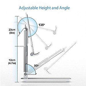 Portable Monitor Stand-Tablet Stand,Foldable &Adjustable,Super Sturdy,Tablet Holder Stand for Desk Compatible with iPad Pro/Tablets/Portable Monitor 7"-15.6", Stand Holder for Surface Pro(Black)