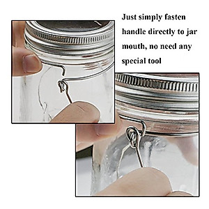 Decorman Solar Mason Jar Lights, 6 Pack Waterproof Fairy Star Firefly Lids String Lights with 6 Hangers for Patio Yard Garden Party Wedding Christmas(Jars Not Included)