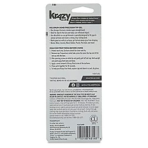Krazy Glue Maximum Bond Super Glue, No-Run Gel, 20 Grams