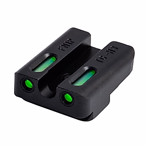 TRUGLO TFX PRO Handgun Sight - Compact Snag-Free, Durable, Glowing Tritium & Fiber-Optic Xtreme Night Sight with High Contrast Orange Front Ring, Compatible with FN FNX9 Handguns