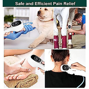 iKeener Vet Device for Pets,Red Light Therapy for Pain Relief,Muscle & Joint Pain from Dog Arthritis,Handheld Infrared Light with 660nm & 850nm Wavelengthsm for Dogs,Cats,Horses (Black)