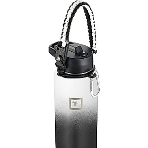 IRON °FLASK Iron Flask Wide Mouth Paracord Summer Bundle, Leak Proof, Durable, Insulated, Stainless Steel, Secure, Strong - 32oz Day & Night