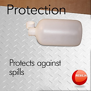 Resilia Premium Under The Sink Mat- Large Universal Size, Cut to Fit Cabinets, Shelf & Drawer Liners, Thick Plastic Diamond Plate Surface, 24 x 48 inches, Pure White