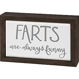 Primitives by Kathy Farts are Always Funny Box Sign Mini Black