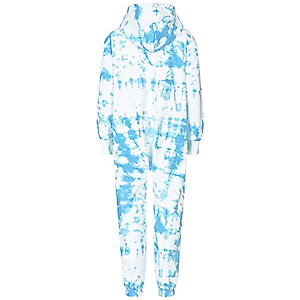 A2Z 4 Kids Girls Boys A2Z Onesie One Piece Super Soft Fleece Hooded Zip Up Jumpsuit - Fleece Onesie 250 Blue 9-10