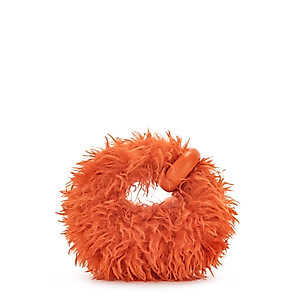 JW PEI Women's Abacus Top Handle Bag - Faux Fur Orange - Mini