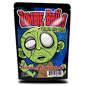 Zombie Balls Bath Bombs - Fun Zombie Design - Cool Bath Bombs for Teens - Cute XL Bath Fizzers, Green and Black, Handcrafted in The USA